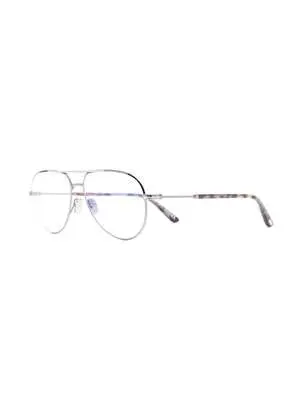 TOM FORD Double-bridge Aviator Glasses - Silver