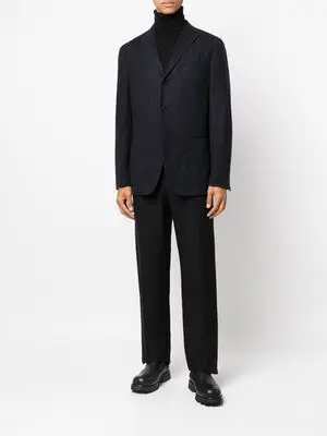 Boglioli Single-breasted Wool Blazer - Blue