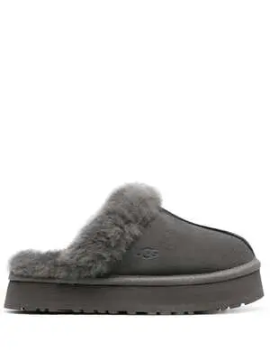 UGG Disquette Shearling Platform Slippers