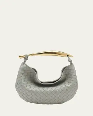 Bottega Veneta Sardine Top Handle Bag - Agate Grey Muse Brass