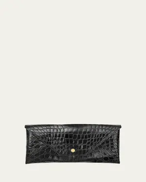 ABAS Envelope Alligator Travel Organizer Jet Black