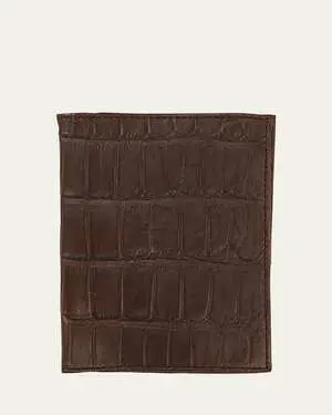 ABAS Alligator Passport Booklet - Brown