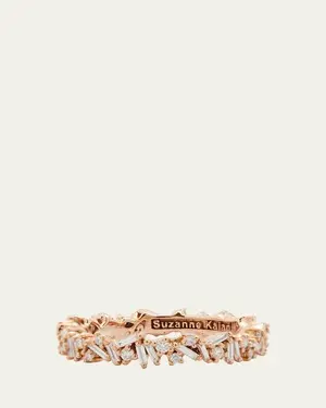 SUZANNE KALAN 18k Diamond Fireworks Eternity Band Ring Rg