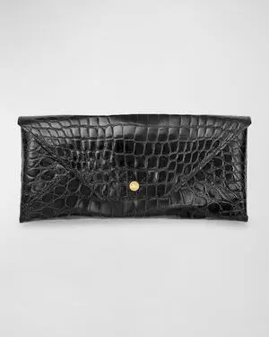 ABAS Envelope Alligator Travel Organizer Jet Black