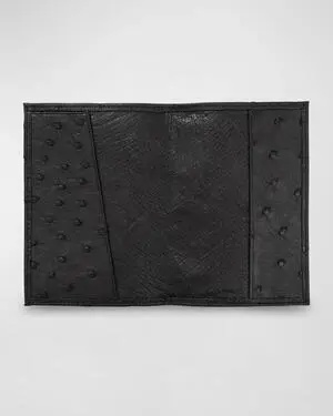 ABAS Ostrich Leather Passport Booklet