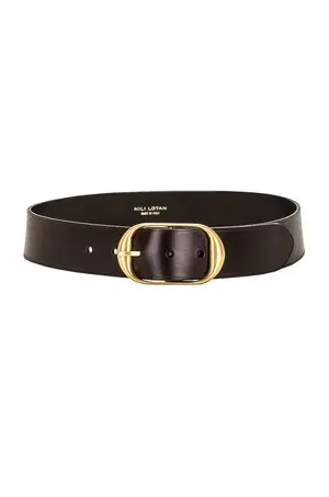 NILI LOTAN Nili Belt - Dark Brown & Antique Brass