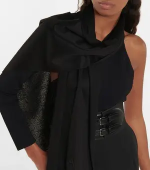Alaïa Embroidered Scarf - Black