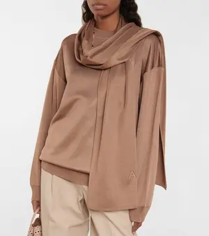 Alaïa Embroidered Scarf - Beige