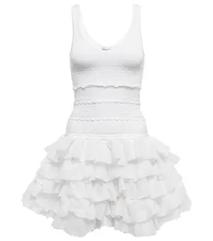 Alaïa Ruffled Knit Minidress