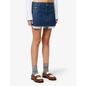 Miu Miu Low-rise Denim Mini Skirt
