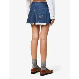 Miu Miu Low-rise Denim Mini Skirt