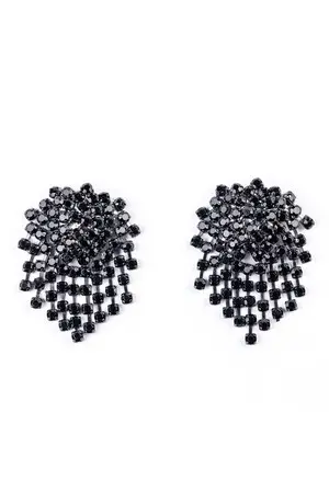 KENNETH JAY LANE Gunmetal-plated Cluster Clip Earrings - Natural