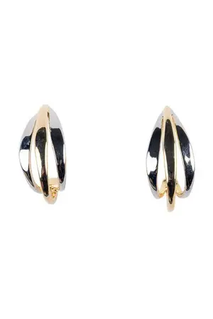 KENNETH JAY LANE And Silver Hoop Earrings - Gold
