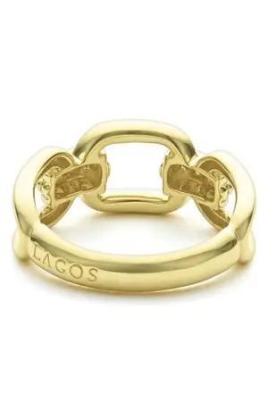 Lagos Signature Caviar Oval Link Ring