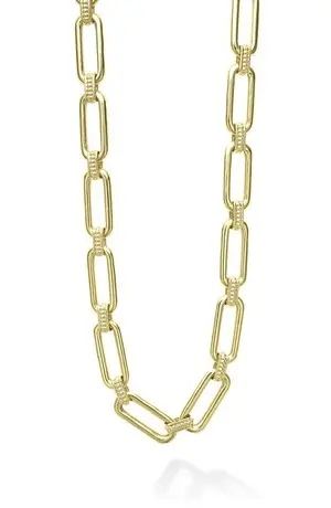 Lagos Signature Caviar Smooth Link Toggle Necklace - Gold