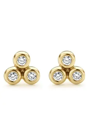 Lagos Ksl Diamond Triangle Stud Earrings - Gold Diamond