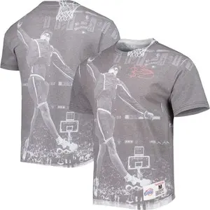 Mitchell & Ness Brent Barry Heather La Clippers Above The Rim T-shirt - Gray