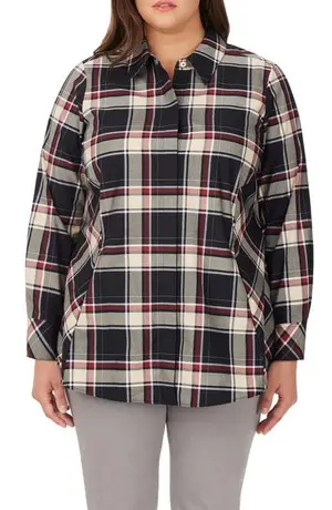 Foxcroft Plaid Long Sleeve Tunic