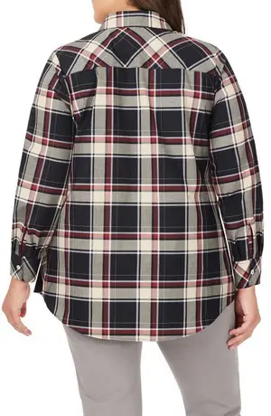 Foxcroft Plaid Long Sleeve Tunic