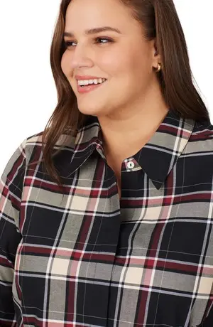 Foxcroft Plaid Long Sleeve Tunic