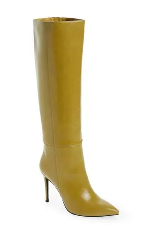 Jeffrey Campbell Arsen Knee High Stiletto Boots Olive