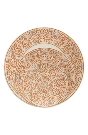 FORTESSA Havana 12-piece Dinnerware Set Orange