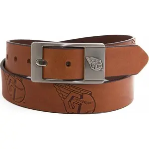 EAGLES WINGS Cleveland Guardians Brandish Leather Belt - Brown