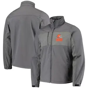 DUNBROOKE Cleveland Browns Circle Zephyr Softshell Full-zip Jacket - Graphite
