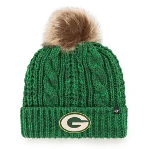 '47 Bay Packers Logo Meeko Cuffed Knit Hat With Pom - Green