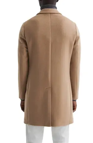 REISS Gable Wool-blend Overcoat - Camel
