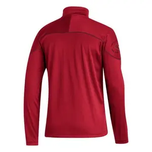 Adidas Louisville Cardinals Quarter-snap Jacket - Red