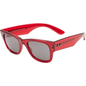 Ray-ban Ray-Ban Square Frame Sunglasses Transparent Red