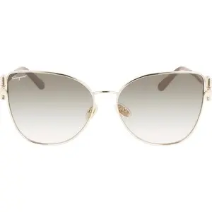SALVATORE FERRAGAMO FERRAGAMO 60mm Gradient Cat Eye Sunglasses