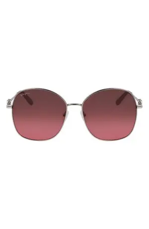 FERRAGAMO 59mm Gradient Sunglasses - Gold/brown Red Gradient
