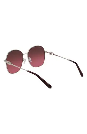 FERRAGAMO 59mm Gradient Sunglasses - Gold/brown Red Gradient