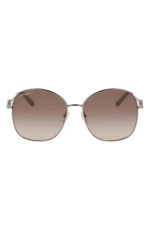 FERRAGAMO 59mm Gradient Sunglasses - Gold/brown Sand Gradient