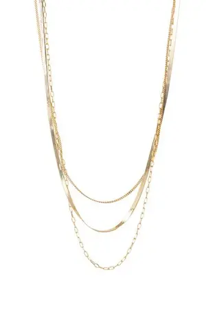 Argento Vivo Mixed Chain Necklace - Gold