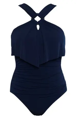 Magicsuit Halter Neck One-piece Swimsuit - Navy Blue