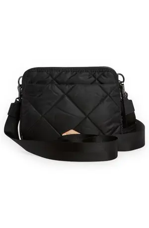 Mz Wallace Bowery Quilted Nylon Crossbody Bag - Black