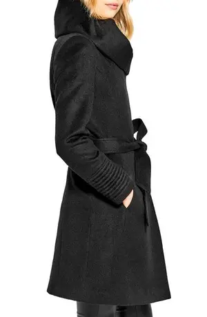 Sentaler Hooded Alpaca & Wool Wrap Coat