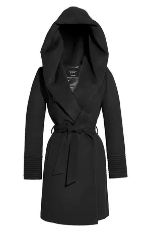 Sentaler Hooded Alpaca & Wool Wrap Coat