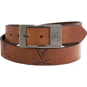 EAGLES WINGS Virginia Cavaliers Leather Belt - Brown