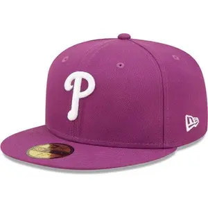 New Era Grape Philadelphia Phillies Logo 59fifty Fitted Hat