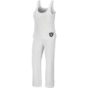 WEAR BY ERIN ANDREWS Las Vegas Raiders Cozy Scoop Neck Tank Top & Pants Set - Cream