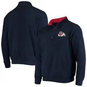 COLOSSEUM Fresno State Bulldogs Tortugas Logo Quarter-zip Jacket - Navy