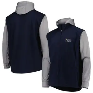DUNBROOKE Heather Gray Tampa Bay Rays Alpha Full-zip Jacket - Navy