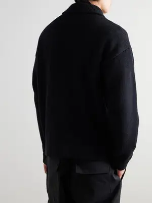 THE ELDER STATESMAN Cashmere Zip-up Sweater