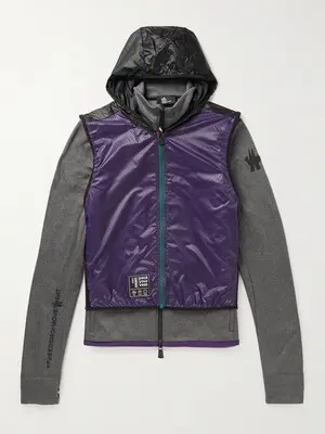 Moncler Day-namic Convertible Layered Zip-up Hoodie - Gray
