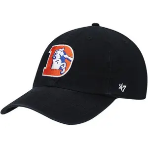'47 Denver Broncos Clean Up Legacy Adjustable Hat - Black