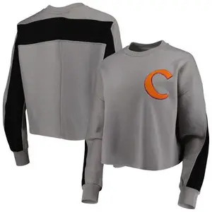 GAMEDAY COUTURE Clemson Tigers Back To Reality Colorblock Pullover Sweatshirt - Gray